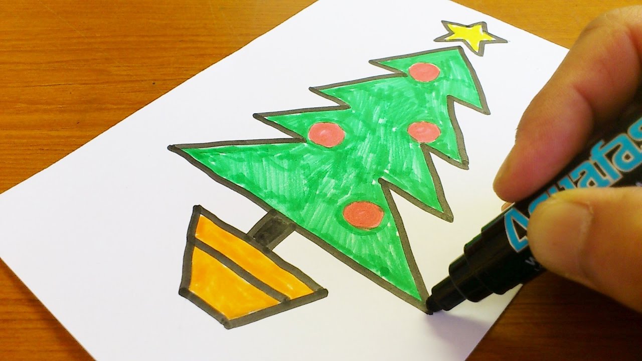 How To Draw A Christmas Tree Step By Step How To Draw A Christmas 