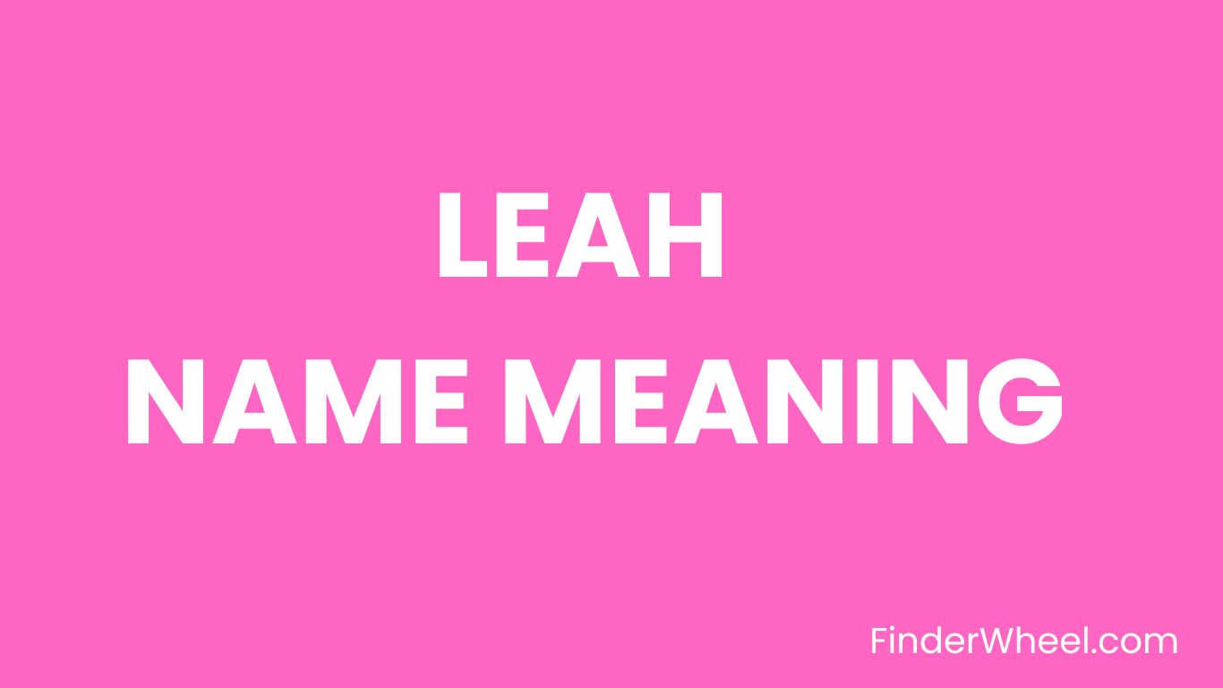 Leah Name Meaning, Origin, Popularity and Nicknames
