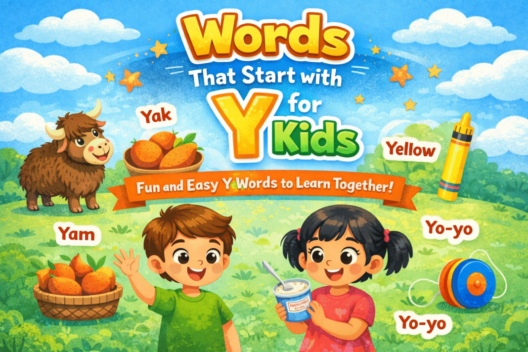 Words That Start With Y for Kids – Easy & Fun List